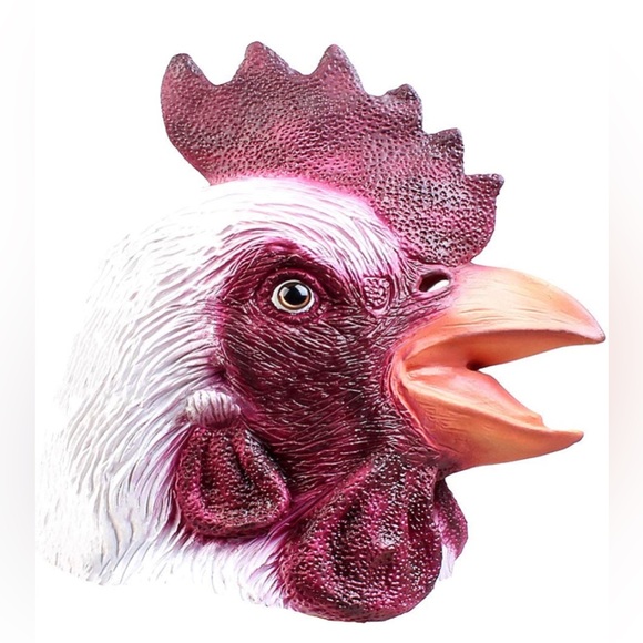 Costumes | Deluxe Novelty Rooster Mask Realistic Cock Head Mask ...